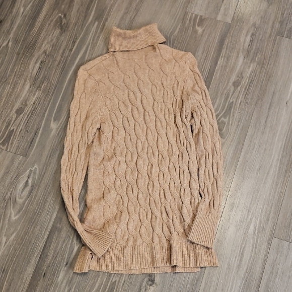 croft & barrow | Sweaters | Croft Barrow Tan Cable Knit Turtleneck ...
